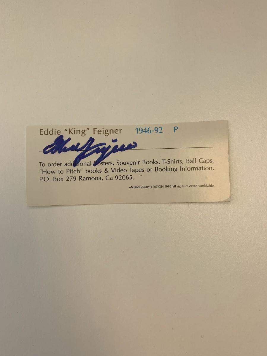 Softball Player Eddie Feigner original signature | EstateSales.org