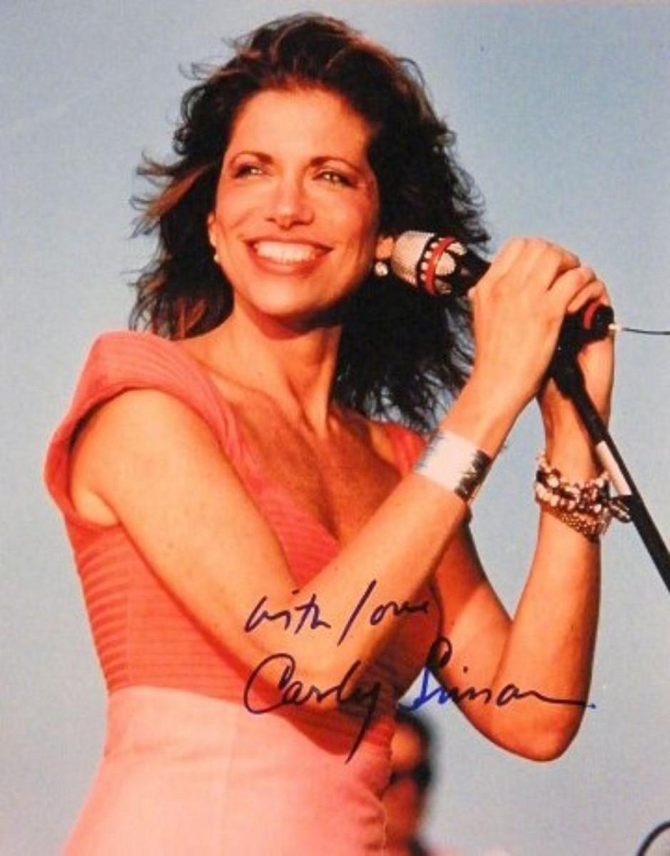 Carly Simon signed promo photo | EstateSales.org