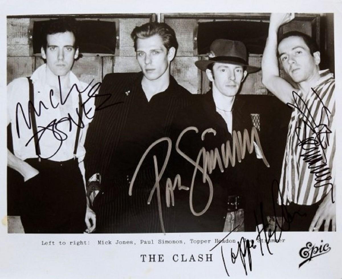 The Clash signed promo photo | EstateSales.org
