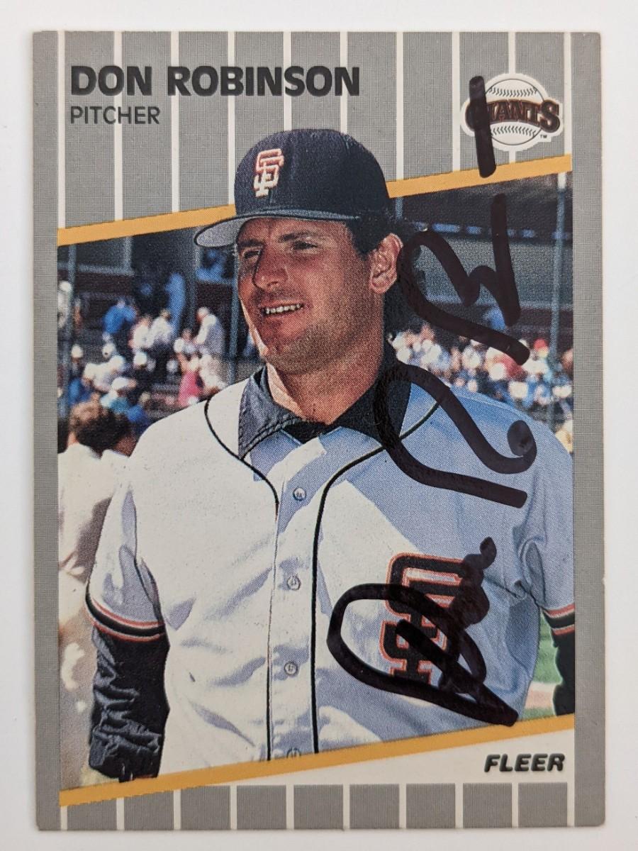 Don Robinson Signed Baseball Trading Card - Fleer #342 1989 ...