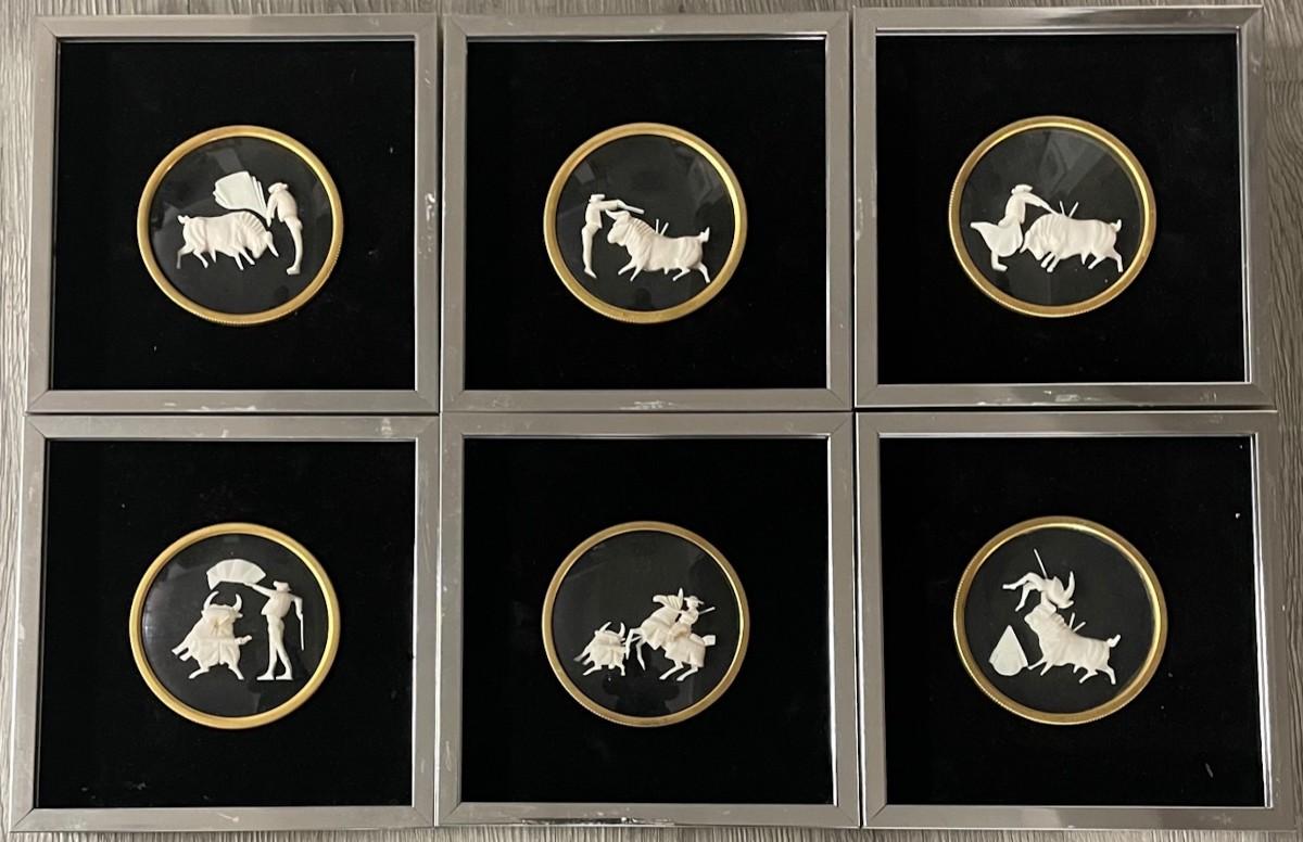 SIX Hand Carved Spanish Plaques | EstateSales.org