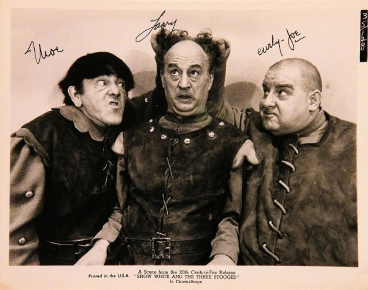 Larry, Moe, and Curly Joe signed movie still photo | EstateSales.org