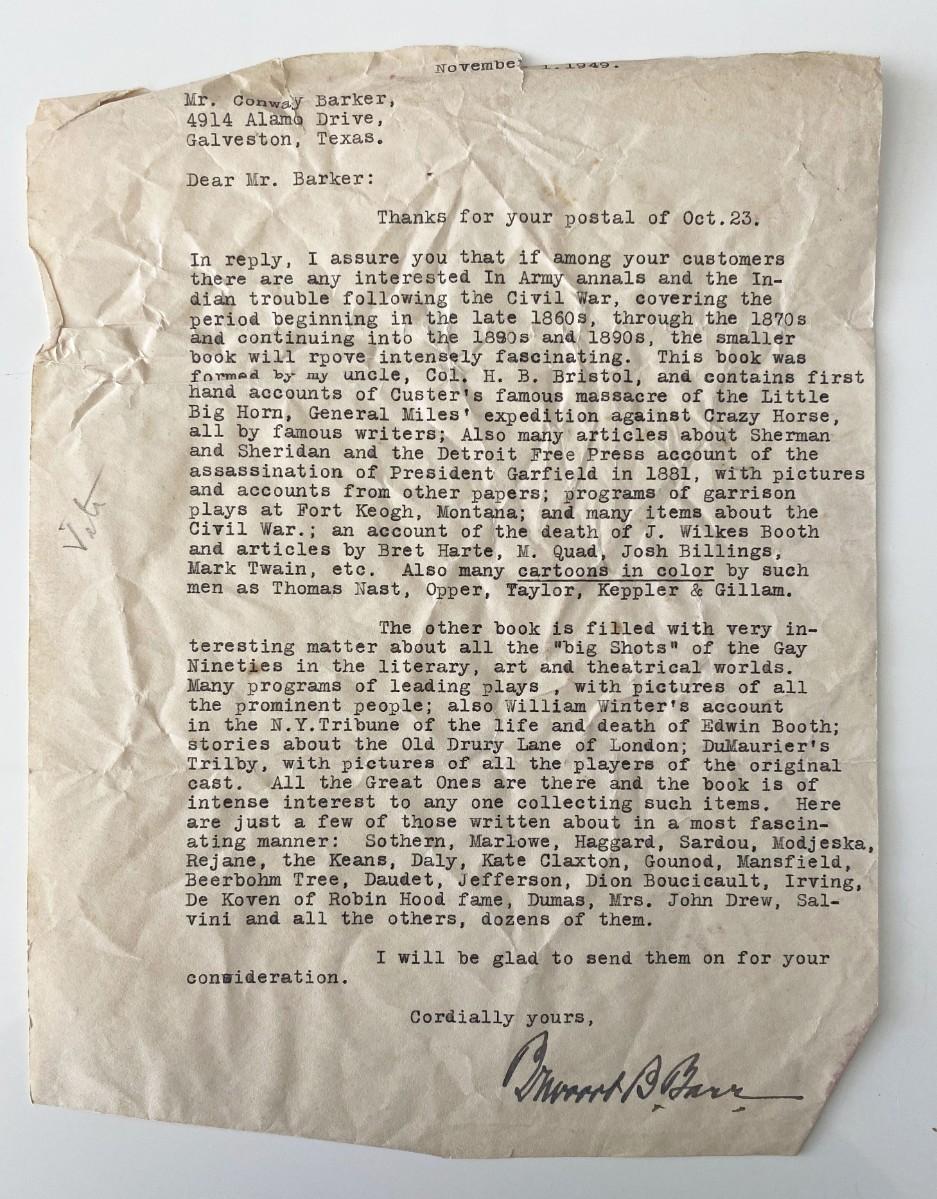 signed letter | EstateSales.org