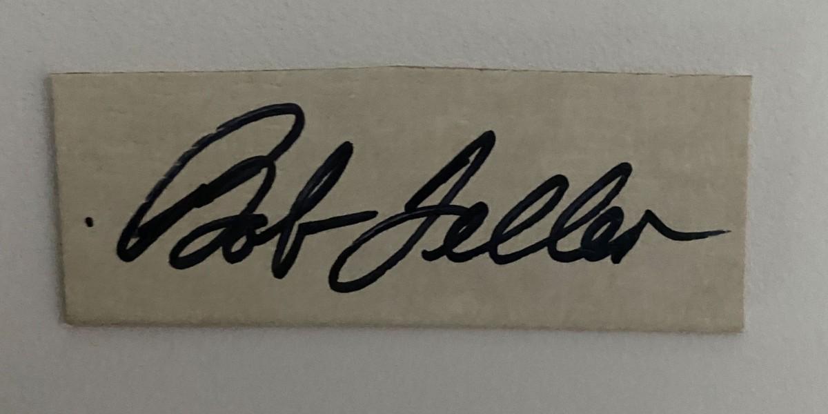 Baseball Player Bob Feller Original Signature | EstateSales.org