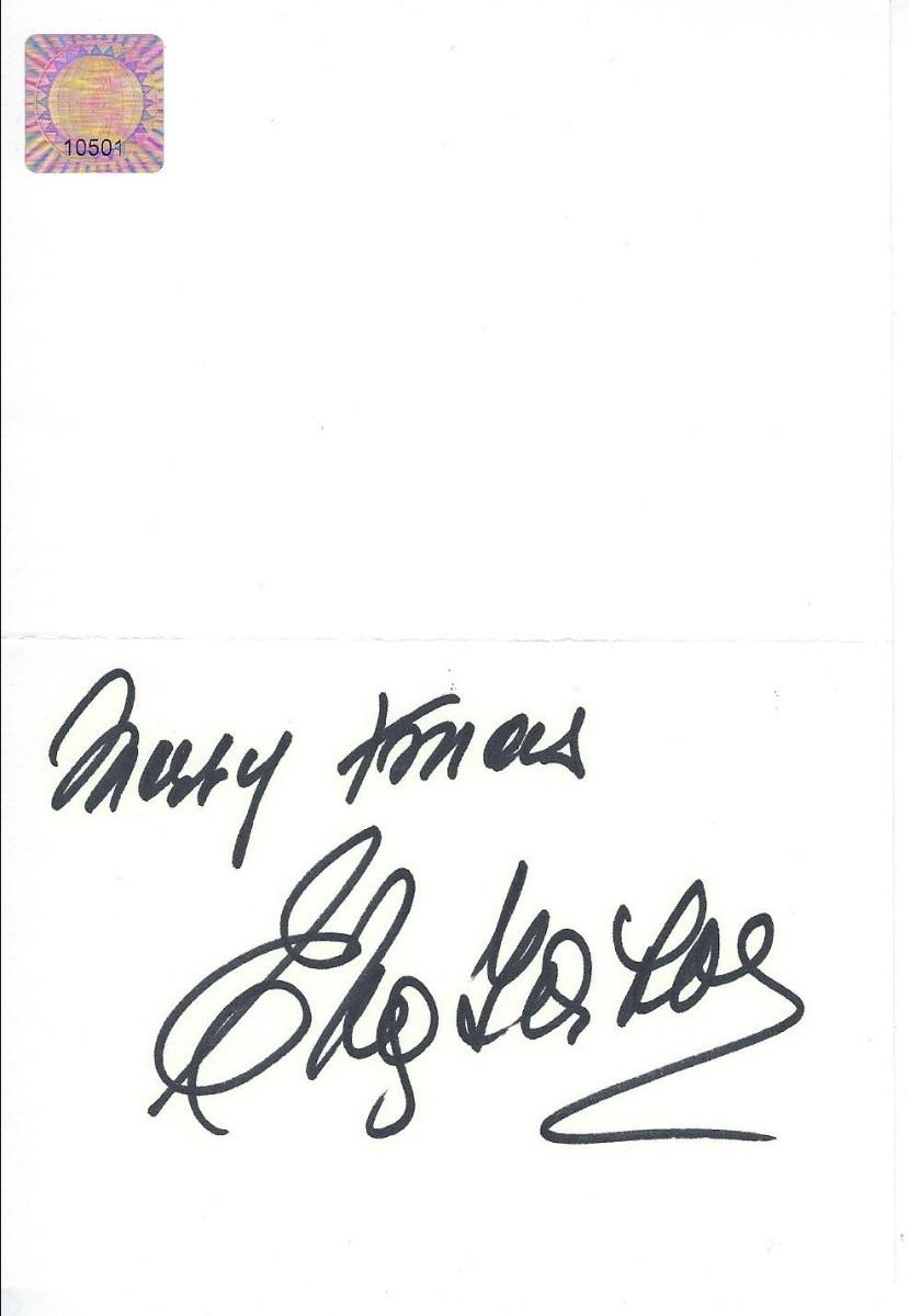 Eva Gabor signed Christmas card | EstateSales.org