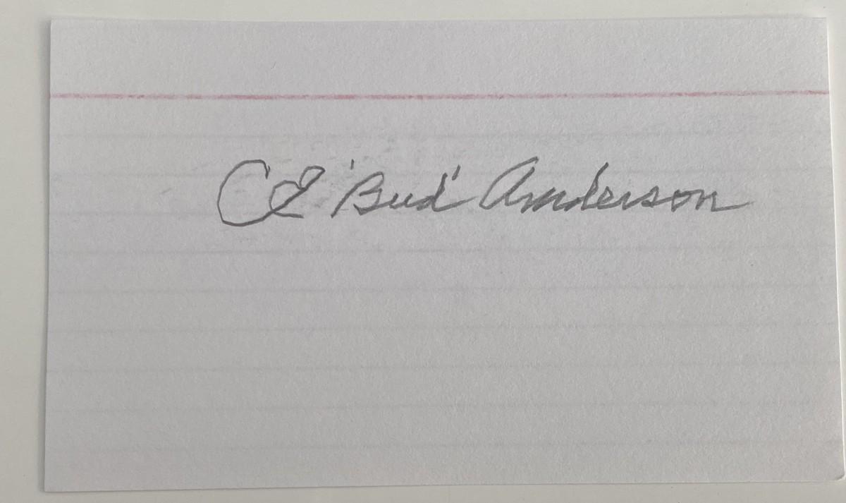 Pilot Bud Anderson original signature | EstateSales.org