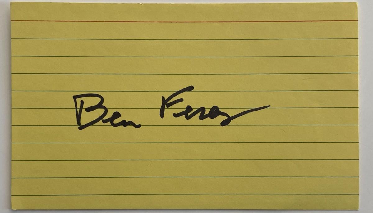 Benjamin Ferencz original signature | EstateSales.org