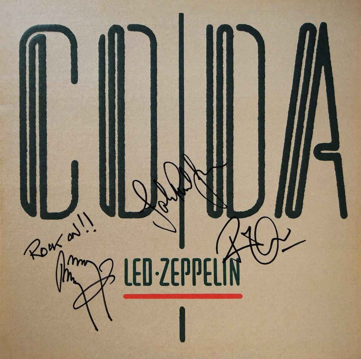 Led Zeppelin signed Coda album | EstateSales.org