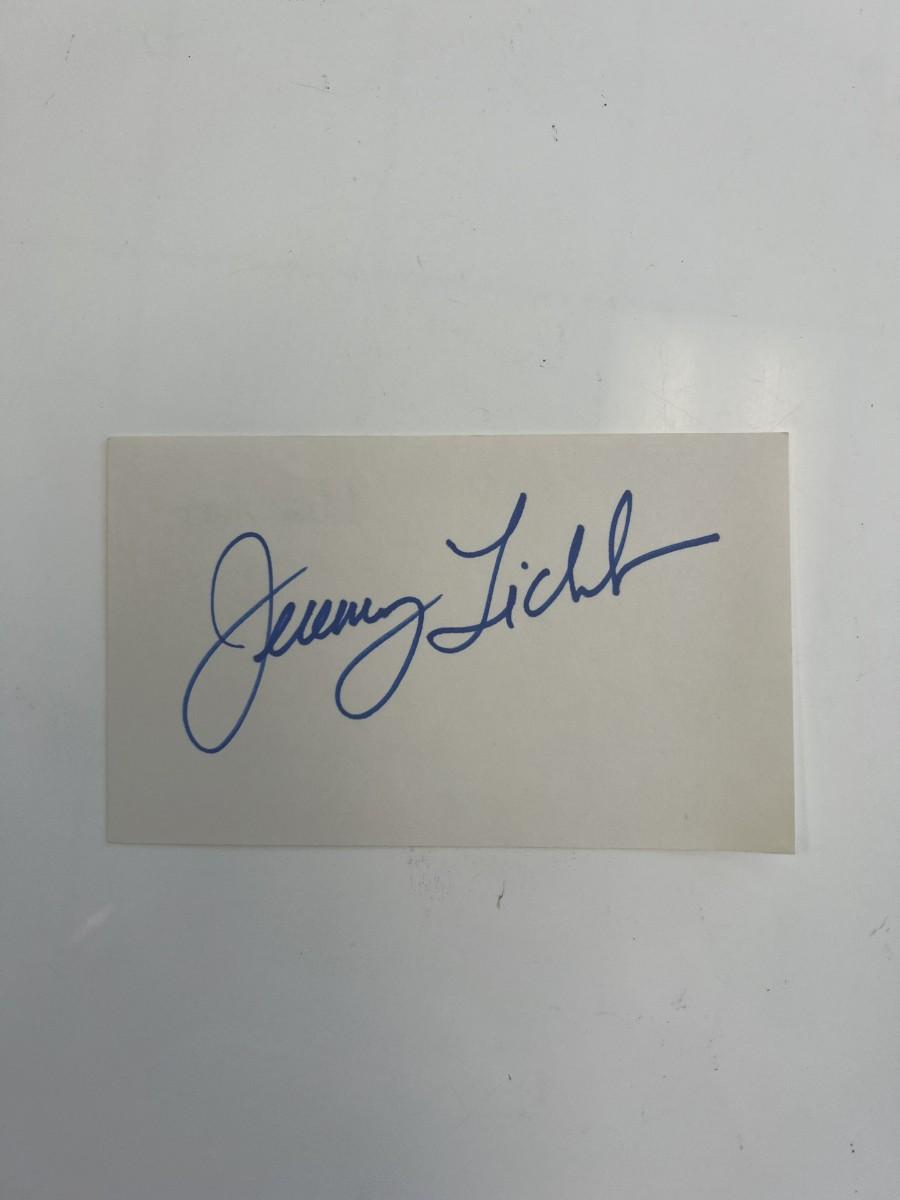 Valerie actor Jeremy Licht original signature | EstateSales.org