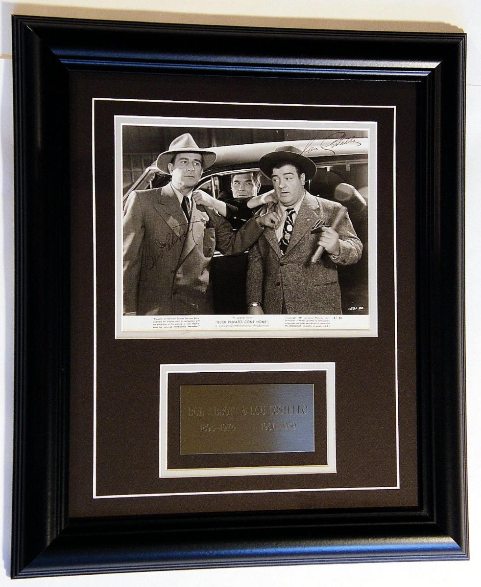 Framed Bud Abbott & Lou Costello signed photo | EstateSales.org