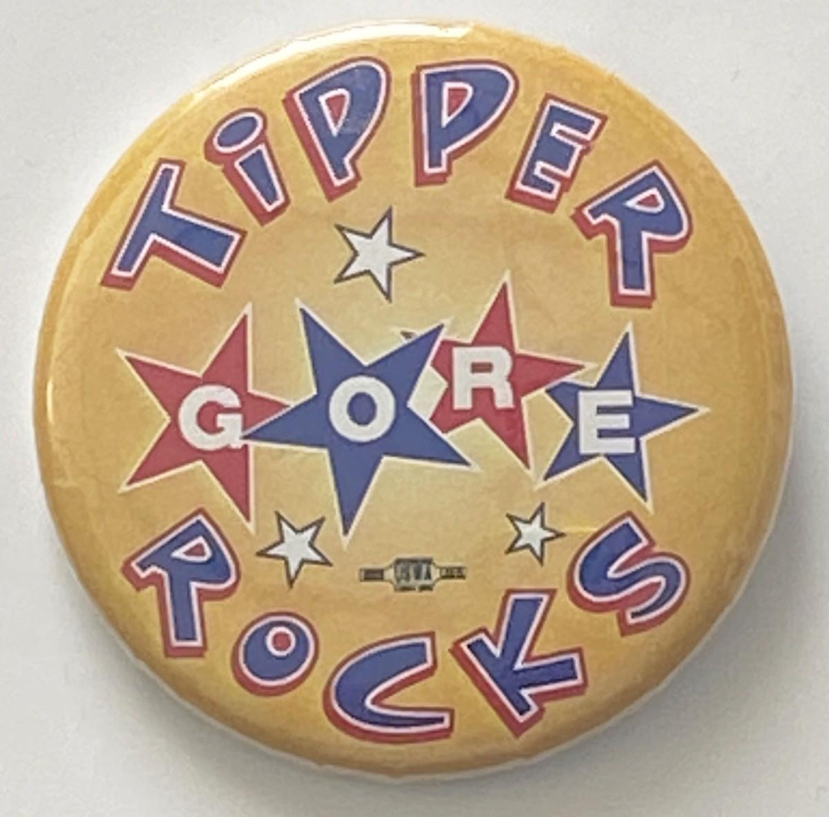 Tipper Gore Rocks pin | EstateSales.org