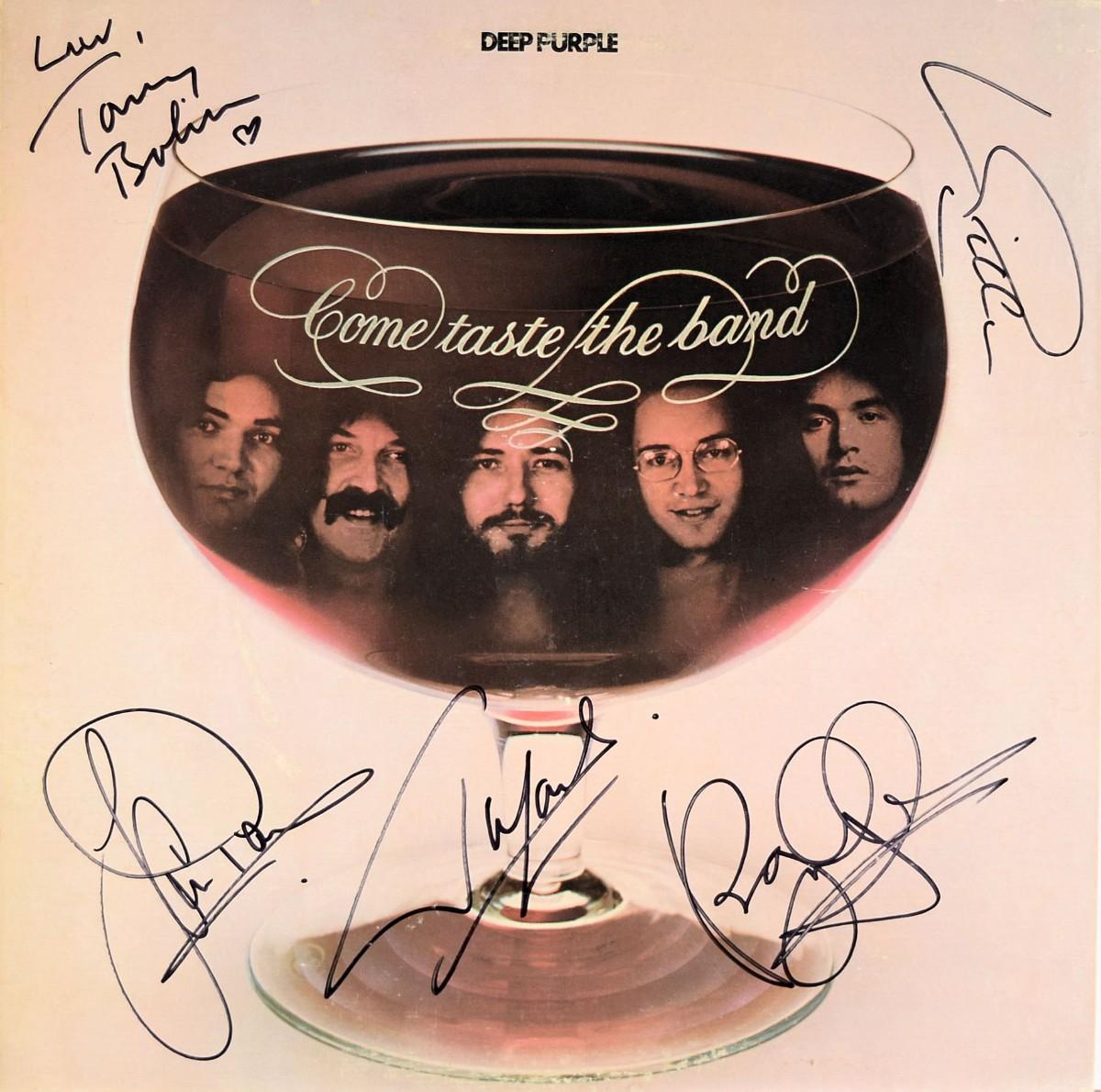 Deep Purple Come Taste The Band signed album | EstateSales.org