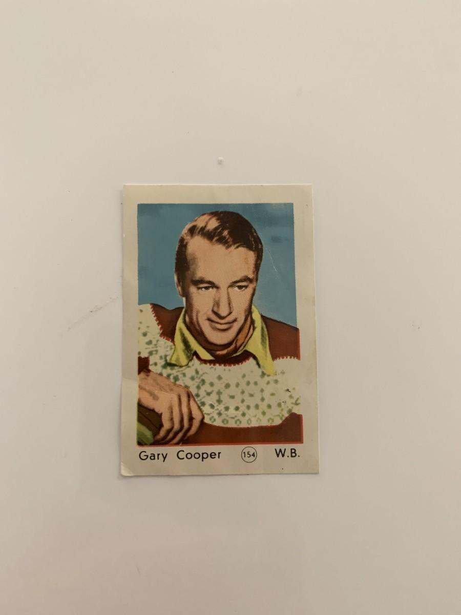 Gary Cooper unsigned cigarette card | EstateSales.org