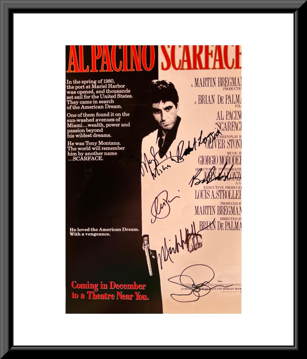 Scarface cast signed mini poster | EstateSales.org