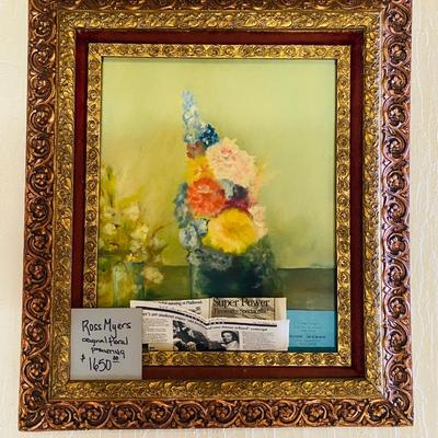 Lot 70: Ross Myers Original Floral Painting | EstateSales.org