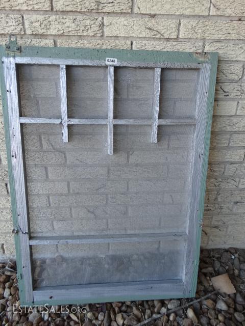 1950's Window Screen, Shabby Chic, Cottage Chic Lot #0248 | EstateSales.org