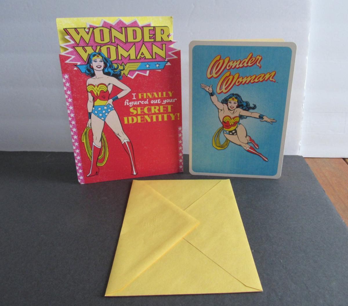 Lot 413: 2 Unused Hallmark Wonder Woman Cards | EstateSales.org