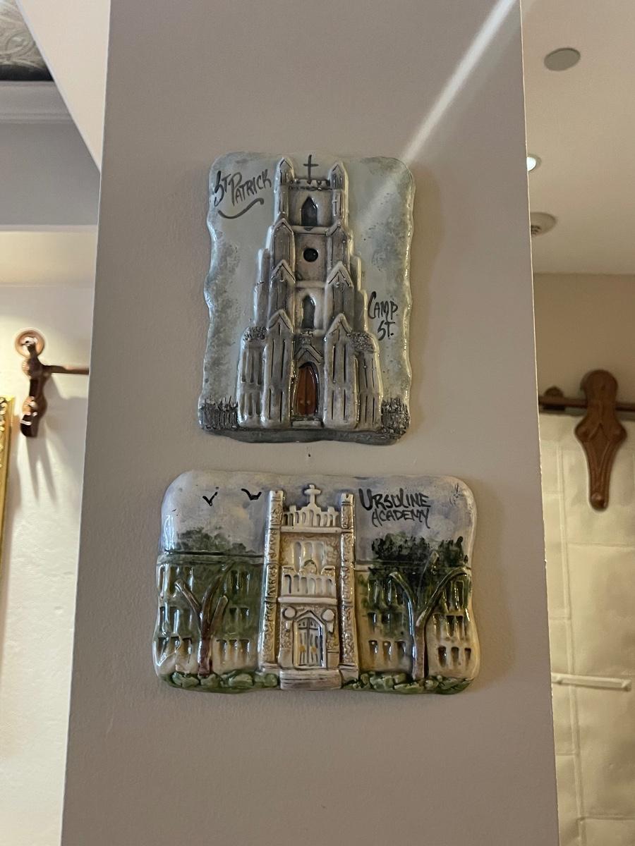 Two Hand Made Ceramic Plaques - St. Patrick Cathedral and Ursuline ...