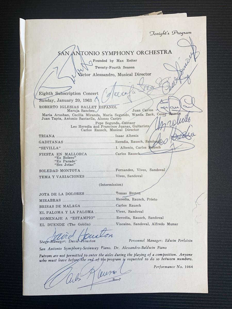 San Antonio Symphony Signed Program | EstateSales.org