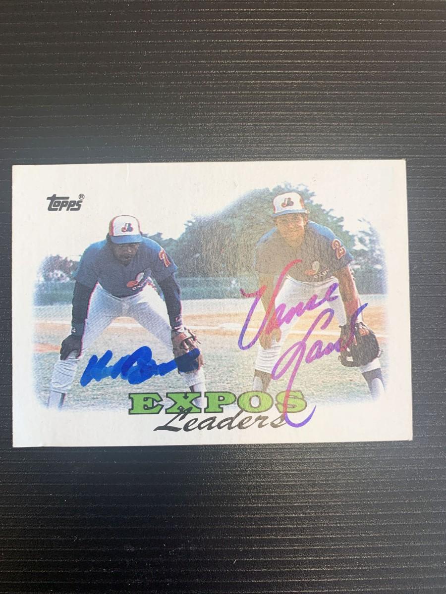 Montreal Expos Vance Law and Hubie Brooks Signed Baseball Trading Card ...