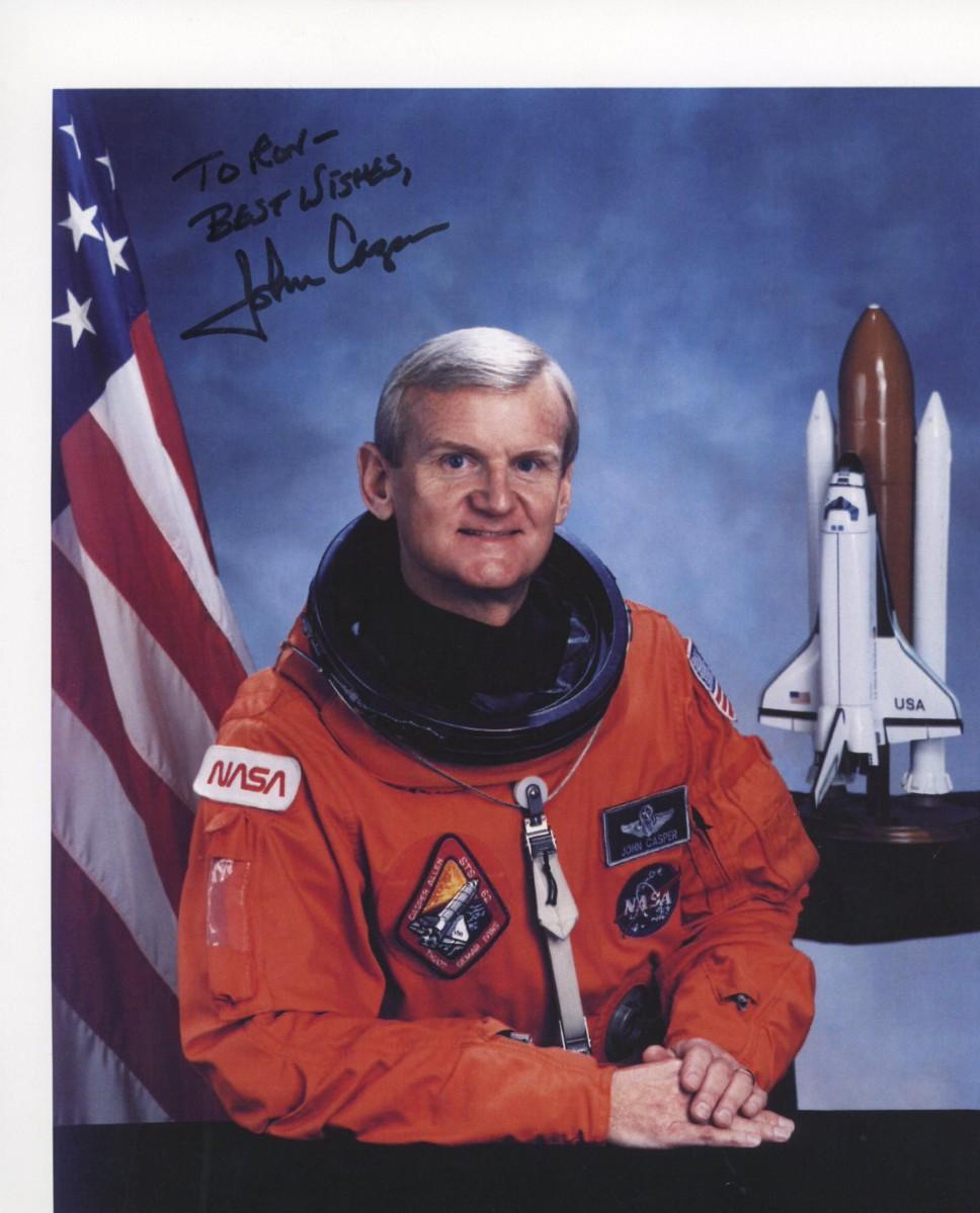 Astronaut John Casper signed official NASA photo | EstateSales.org