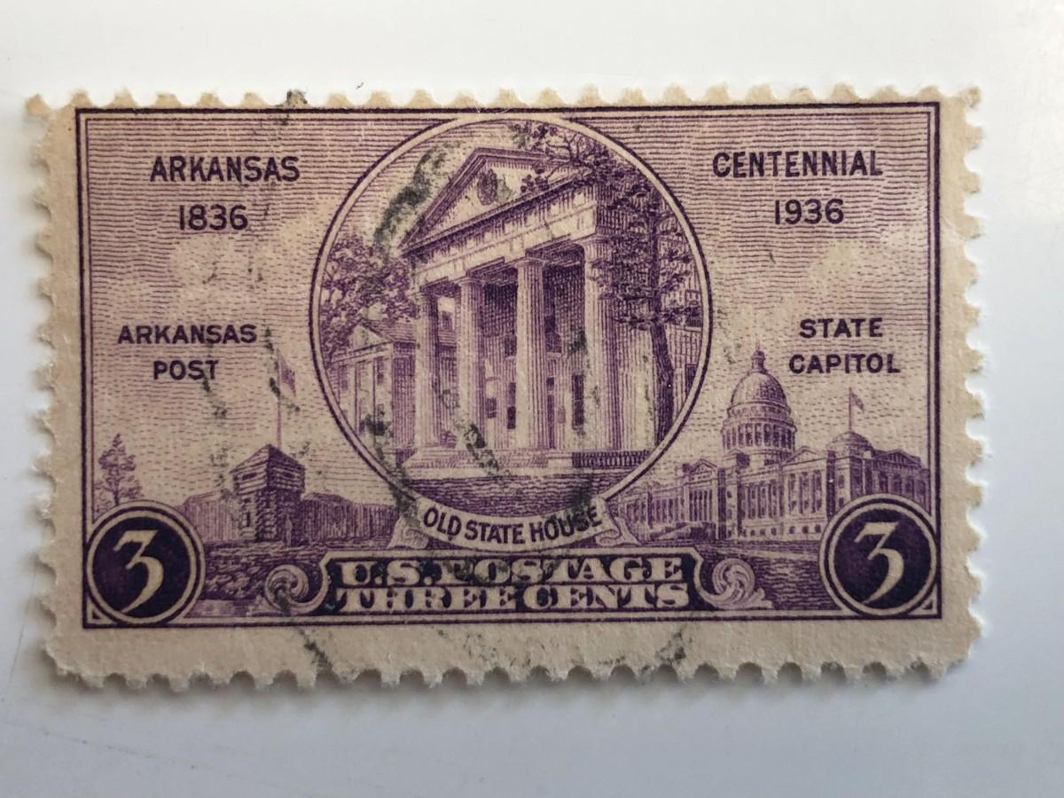 1936 3c Arkansas Centennial Stamp | EstateSales.org