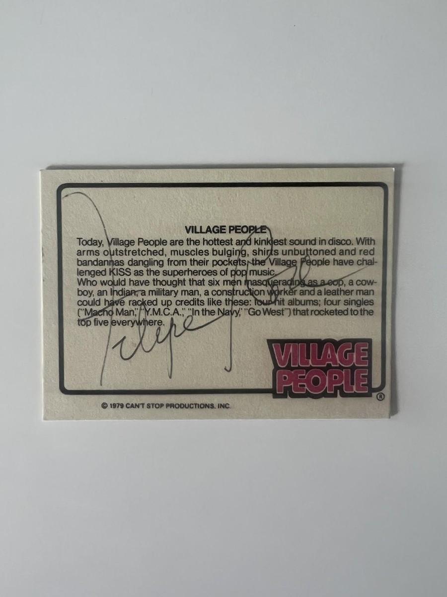 Village People Felipe Rose signed trading card | EstateSales.org