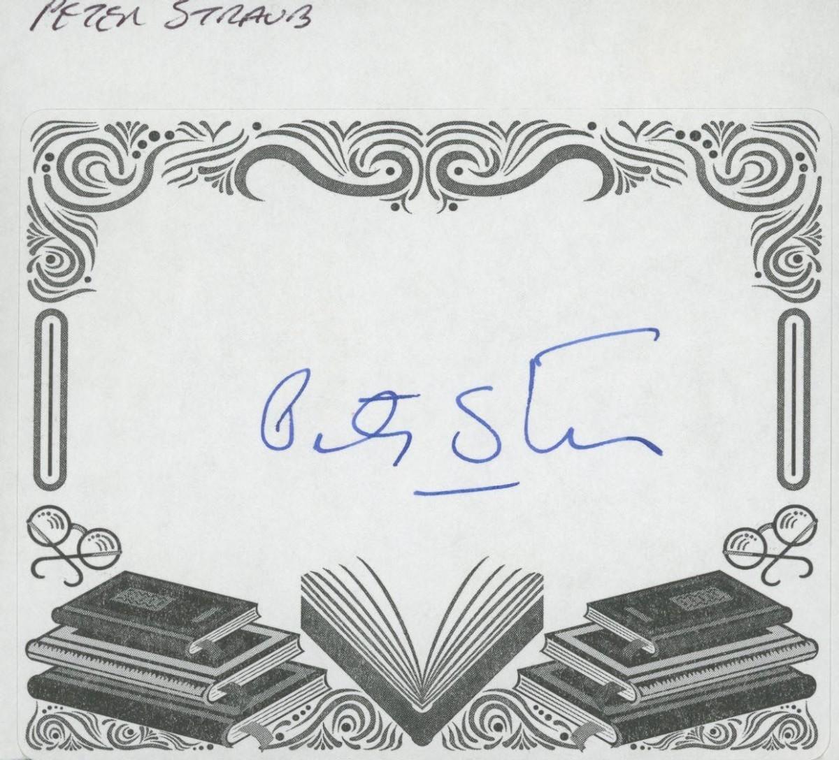 Peter Straub signed bookplate | EstateSales.org