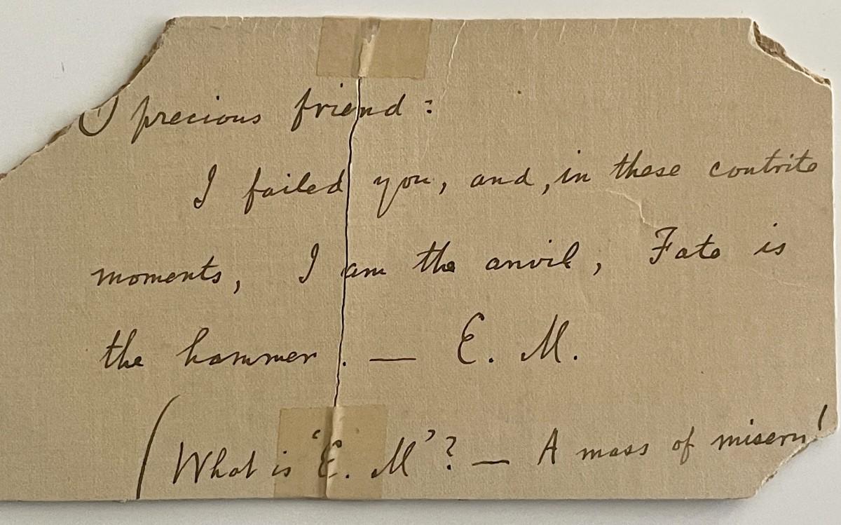 Poet Edwin Markham vintage handwritten note | EstateSales.org