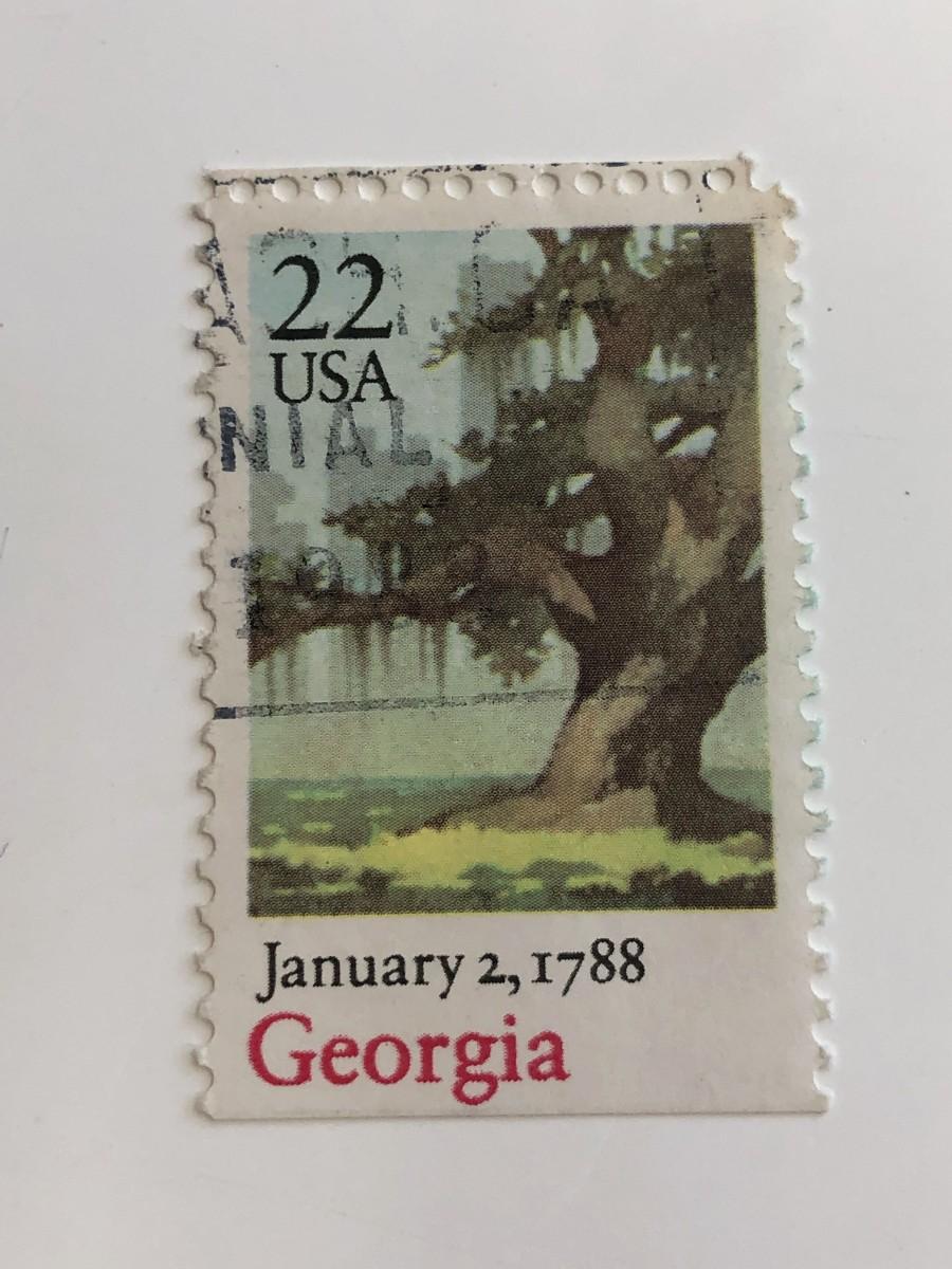 1987 22c Bicentenary Statehood: Georgia Stamp | EstateSales.org