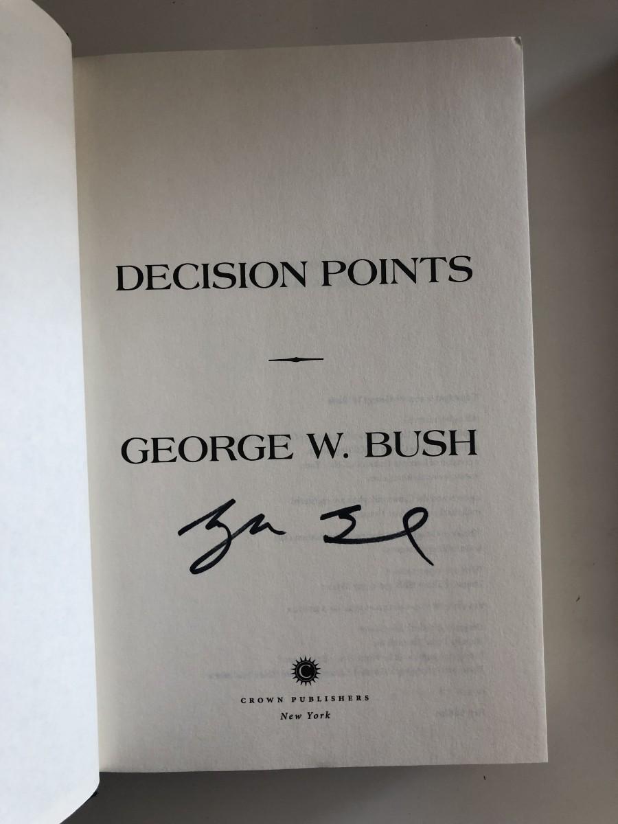 Decision Points George W. Bush signed book | EstateSales.org
