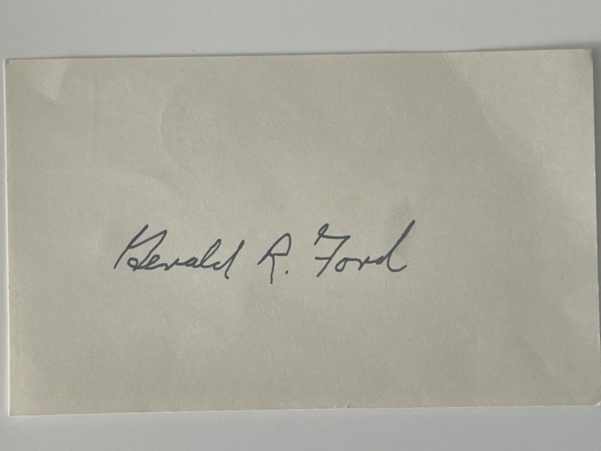 38th POTUS Gerald Ford printed signature | EstateSales.org