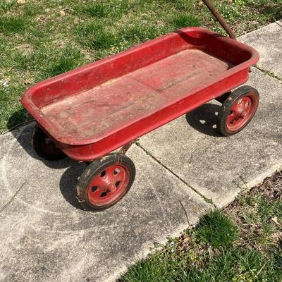 LOT 170: Vintage Red Wagon | EstateSales.org