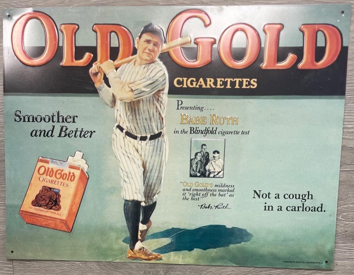 Old Gold Cigarettes Advertising Sign | EstateSales.org