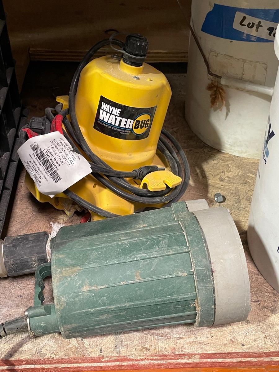 2 untested water pumps - Wayne Water Bug & another | EstateSales.org