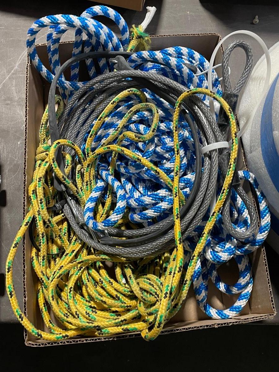 Box of Misc. Rope & Cable for Padlock | EstateSales.org