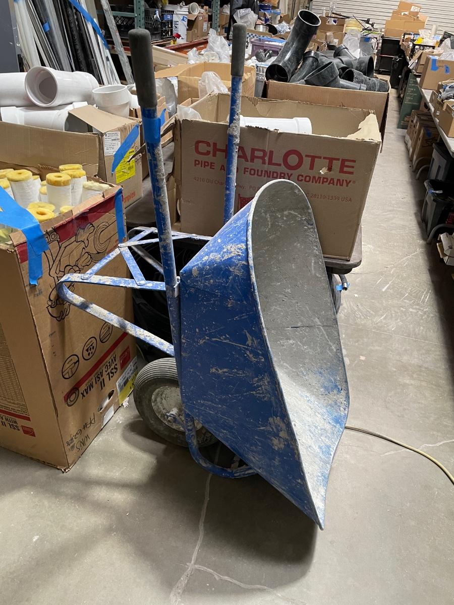 Blue Metal Wheelbarrow | EstateSales.org