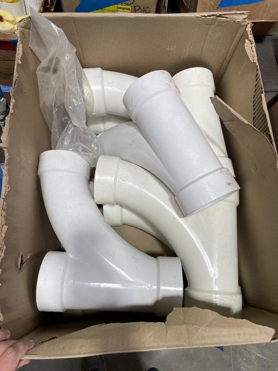 Box of 4" PVC Splits / Connector pieces | EstateSales.org
