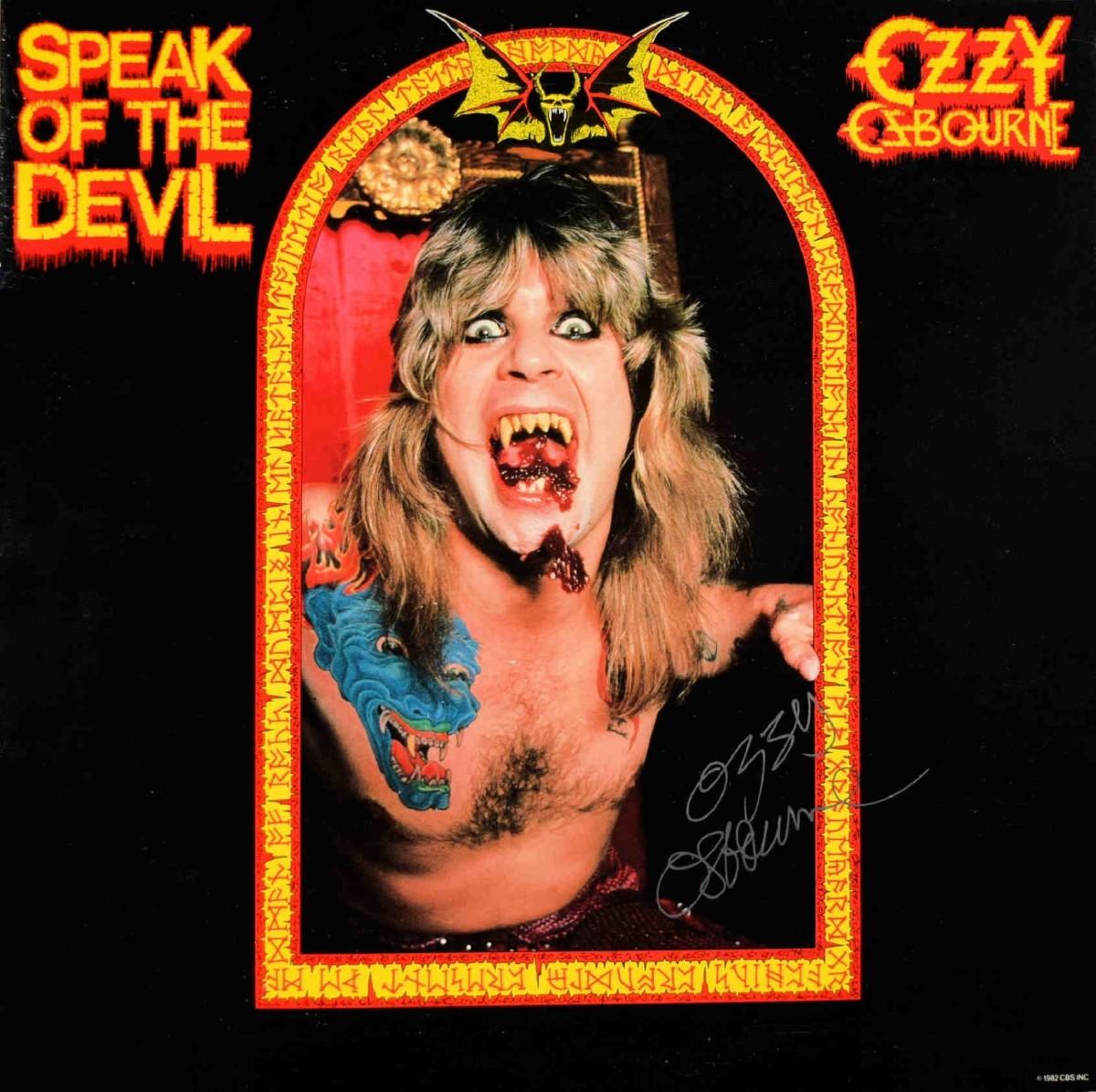 Ozzy Ozbourne signed Speak of the Devil Live album | EstateSales.org