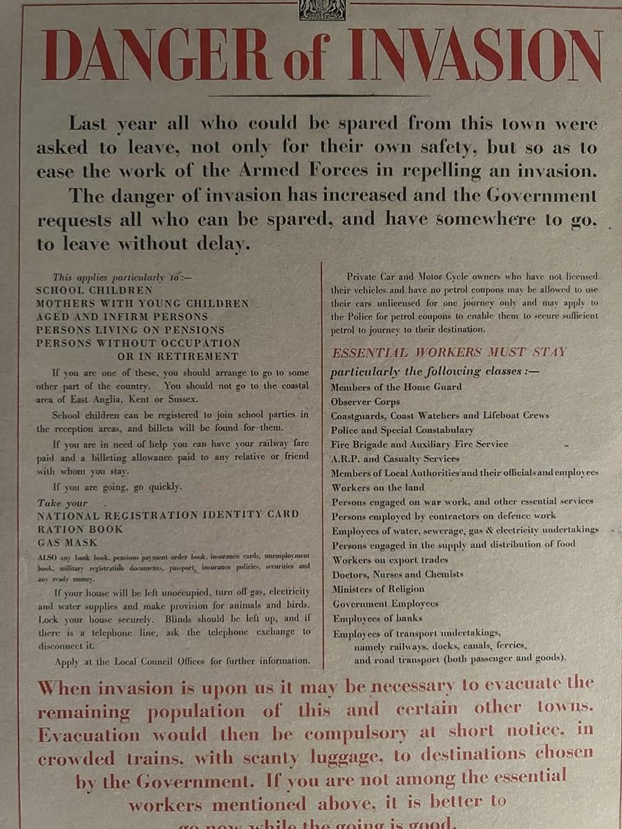 WW2 invasion warning. 6x8 inches | EstateSales.org