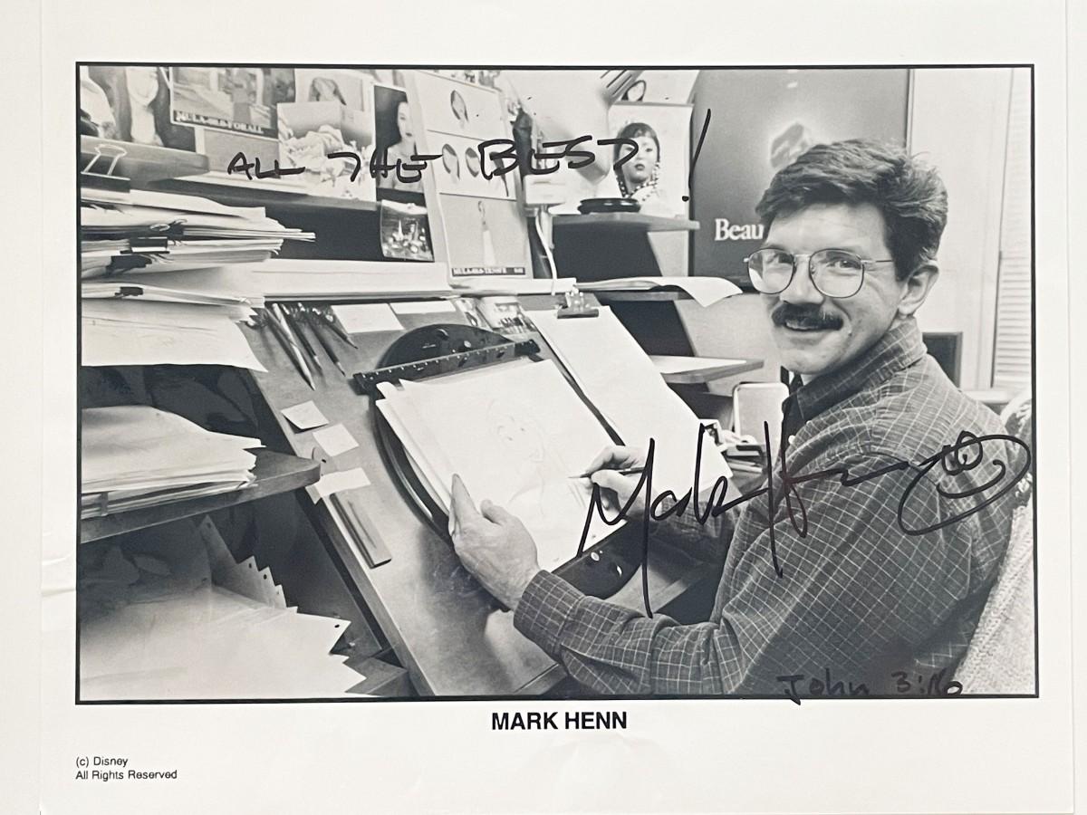 Disney artist Mark Henn signed photo | EstateSales.org