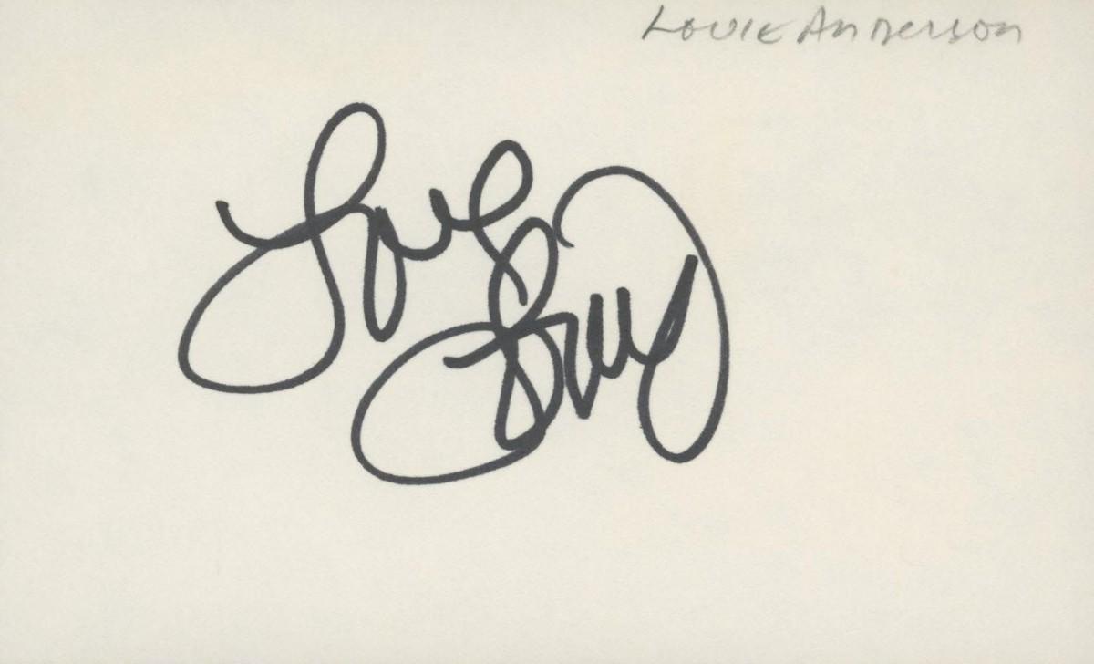Comedian Louie Anderson signature cut | EstateSales.org