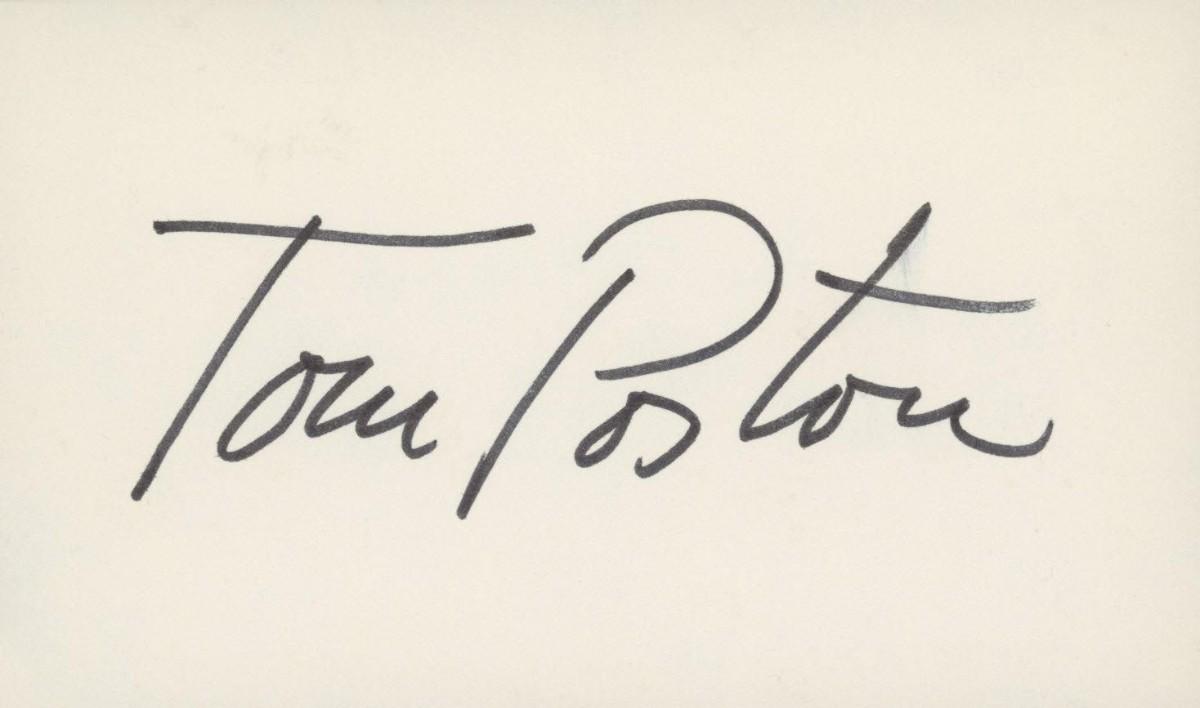 Tom Poston signature cut | EstateSales.org