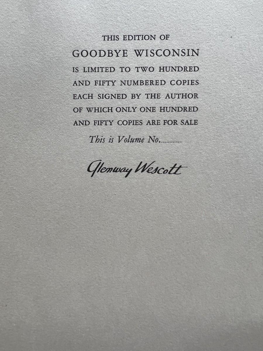Glenway Wescott facsimile signed book page | EstateSales.org