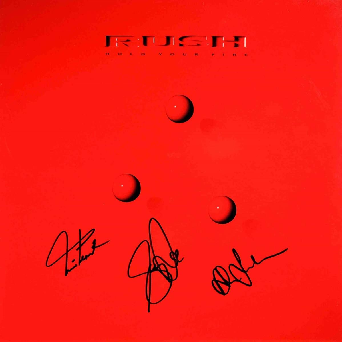 Rush signed Hold Your Fire album | EstateSales.org