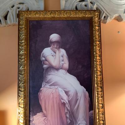 LOT 106: Lord Frederic Leighton "Solitude" Printed Canvas | EstateSales.org