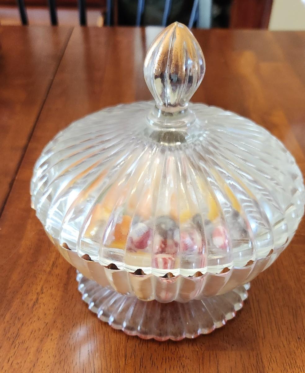 Vintage crystal candy dish | EstateSales.org