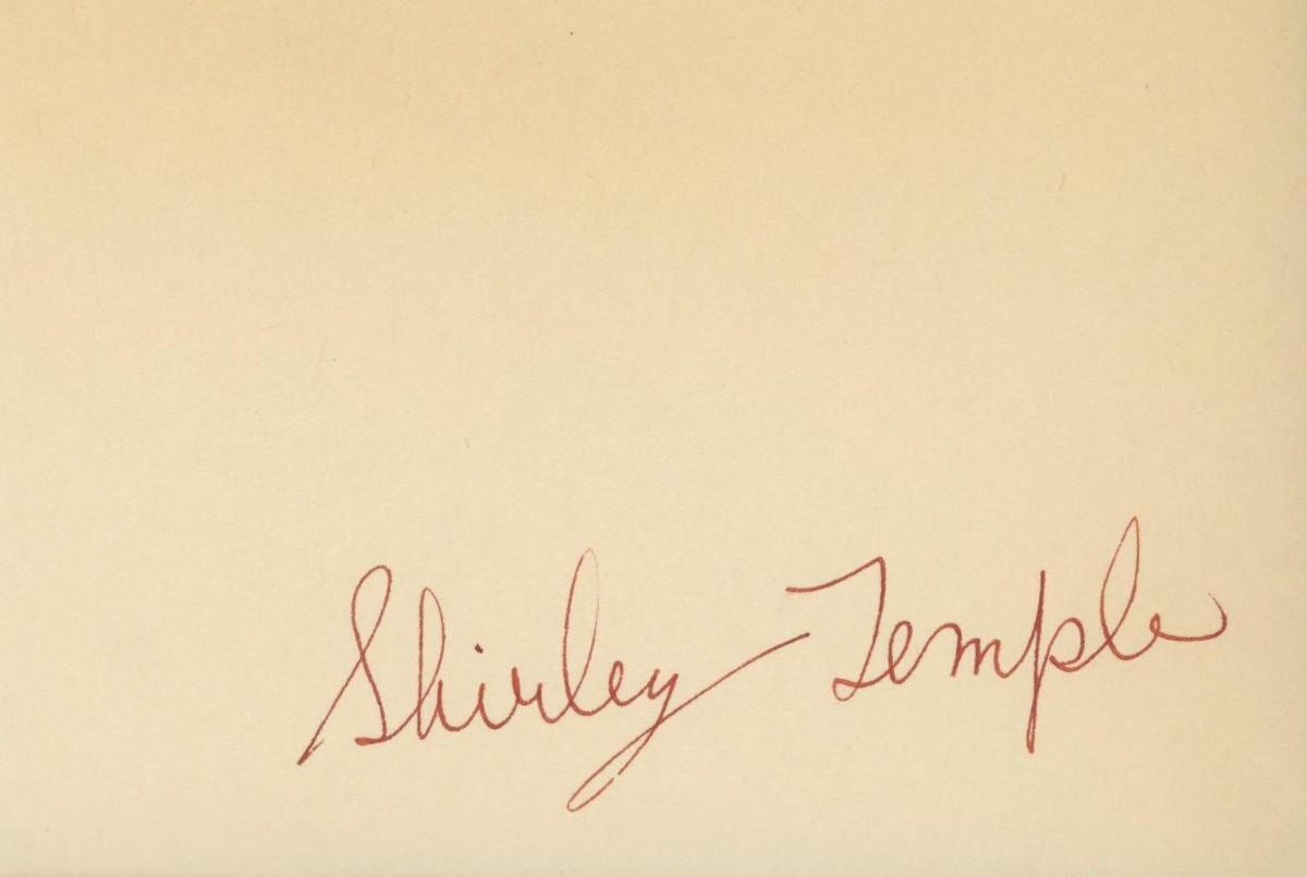 Shirley Temple authentic signature clip. GFA Authenticated ...