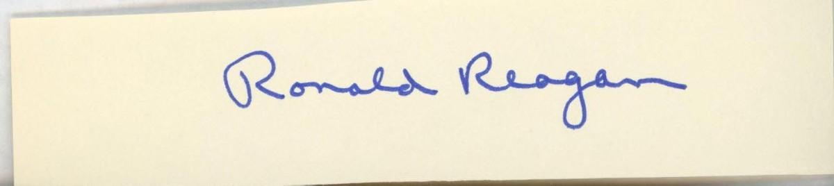 Ronald Reagan signature cut | EstateSales.org