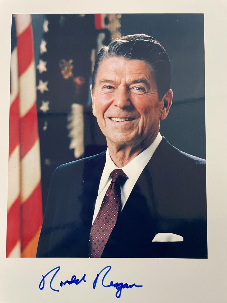 40th President Ronald Reagan signed photo | EstateSales.org